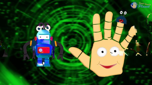 FUNNY ROBOTS Finger Family Nursery Rhyme | Finger Family Planet - video ...