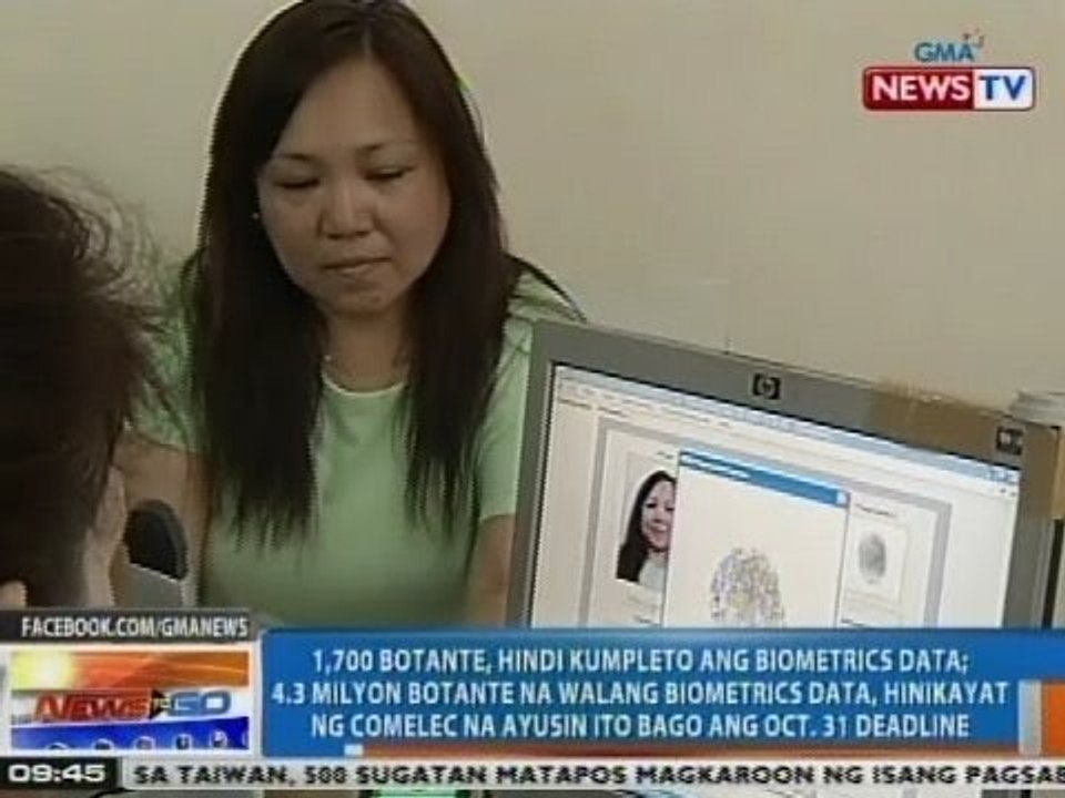 NTG: 1,700 botante, hindi kumpleto ang biometrics data - video Dailymotion