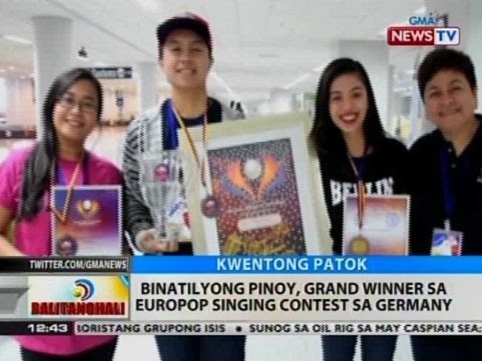 BT: Binatilyong Pinoy, grand winner sa Europop singing contest sa ...