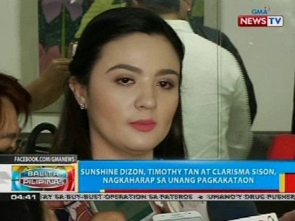 Sunshine Dizon, Timothy Tan at Clarisma Sison, nagkaharap sa unang ...