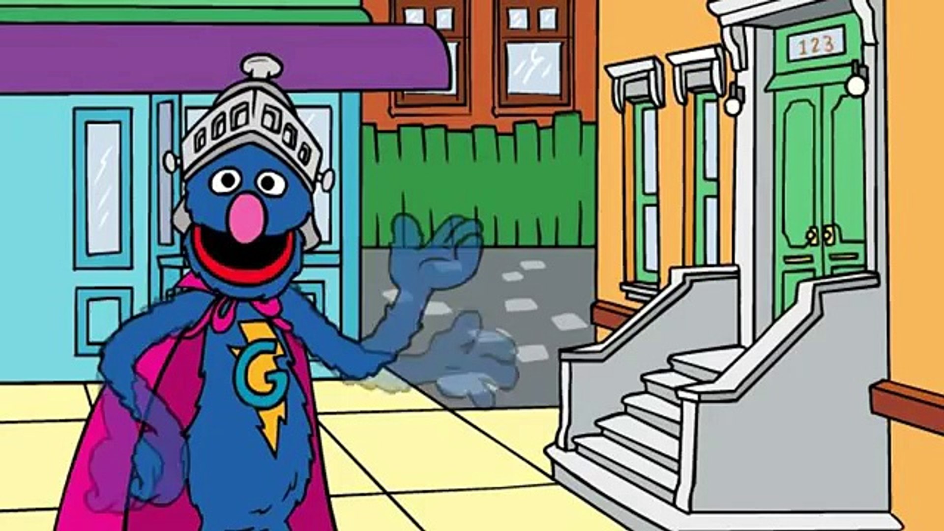 Sesame Street Super Grover Cartoon I Did A Little Watercolor Of One Of