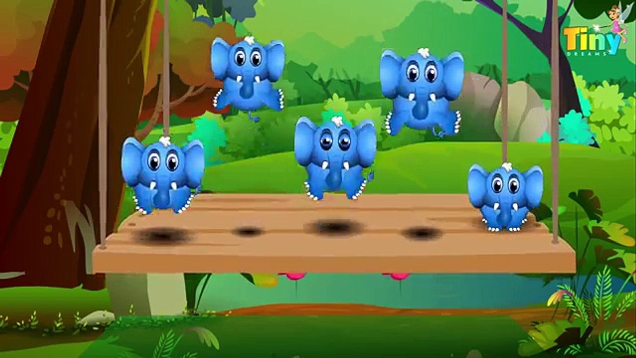 Five Little Elephants Jumping On The Bed - Popular Nursery Rhymes ...