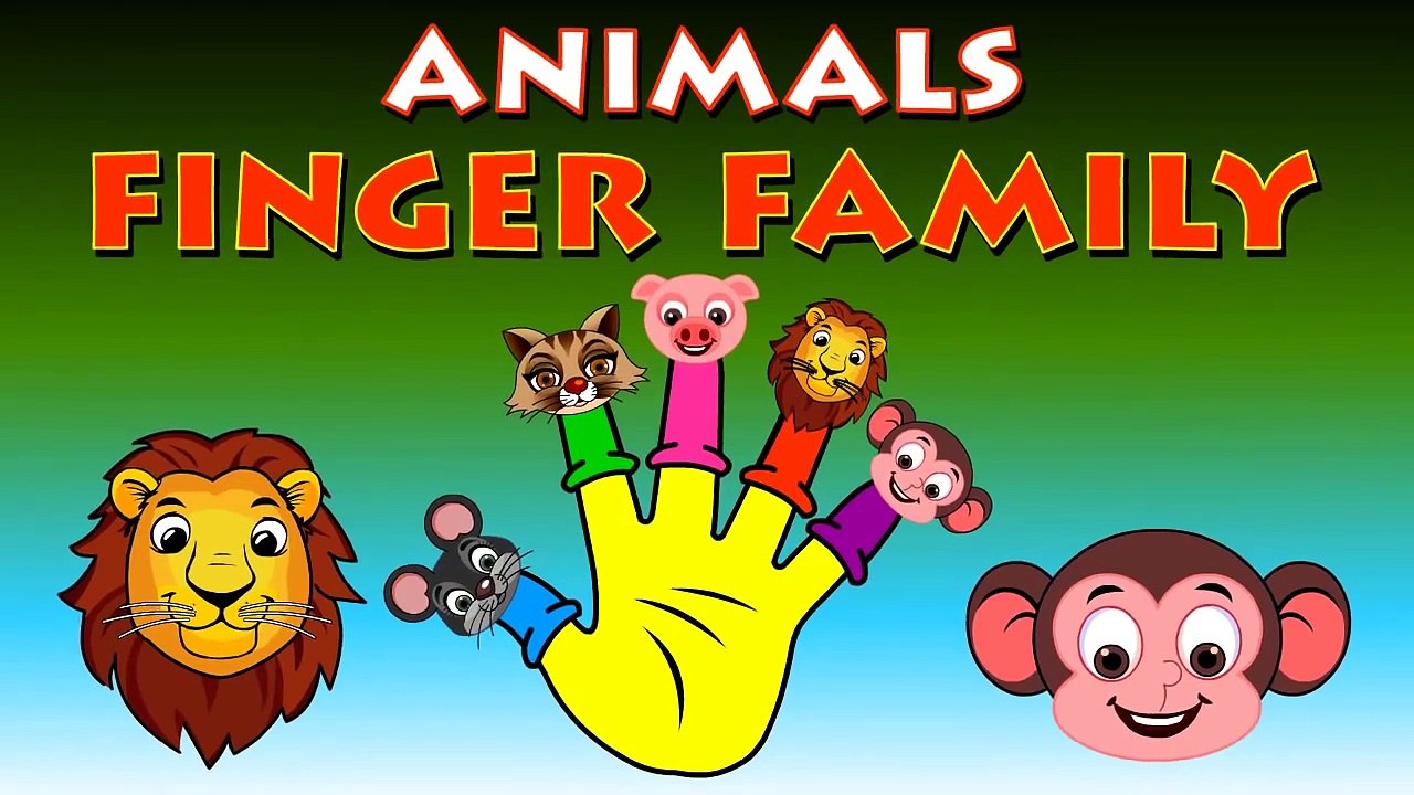 Finger Family Animals Cartoon Collection Learn Animals For Babies ...