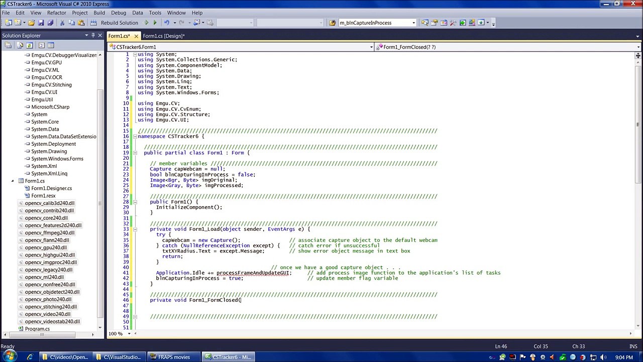 OpenCV tutorial 5_ Emgu CV with C# - video Dailymotion
