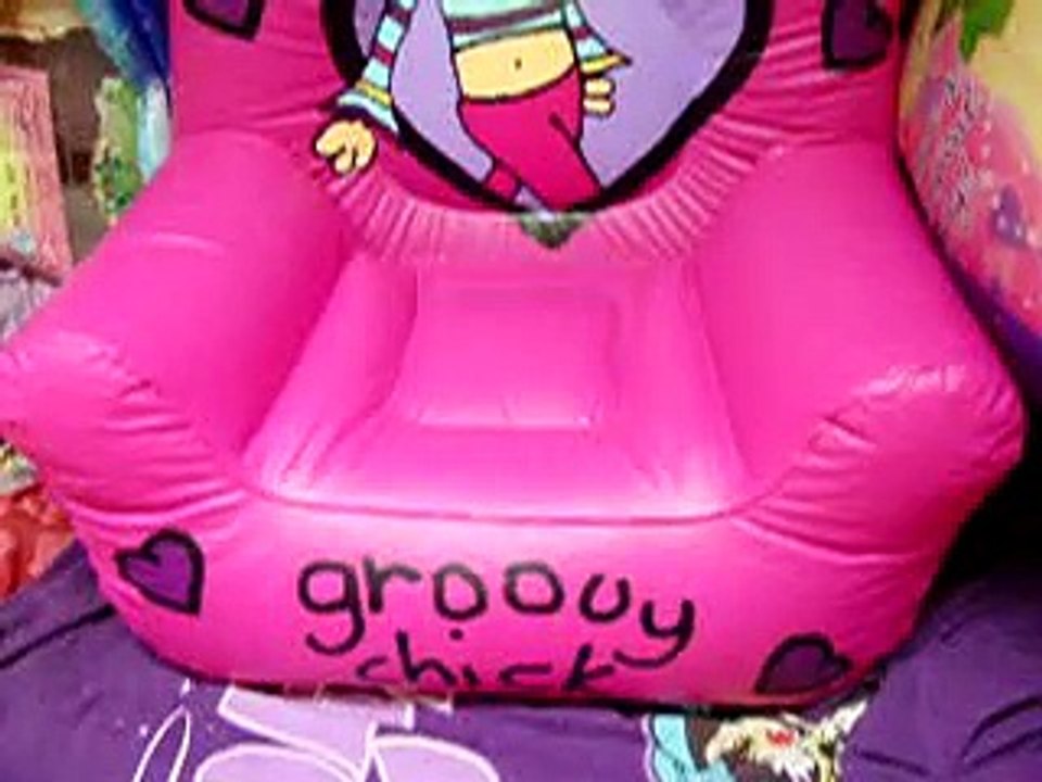 My Vintage 2003 Groovy Chick Inflatable Chair ULTRA RARE - video ...