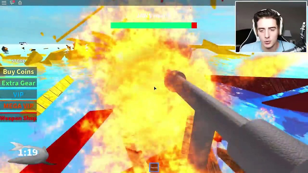 Roblox | WORLDS LARGEST SHARK ATTACKS! Jaws Shark Survival! (Roblox ...