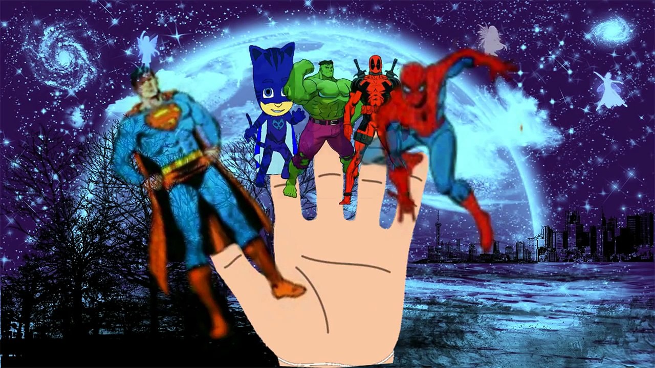 Superheroes Finger Family Baby Song * Superhero Kids Video Spiderman ...