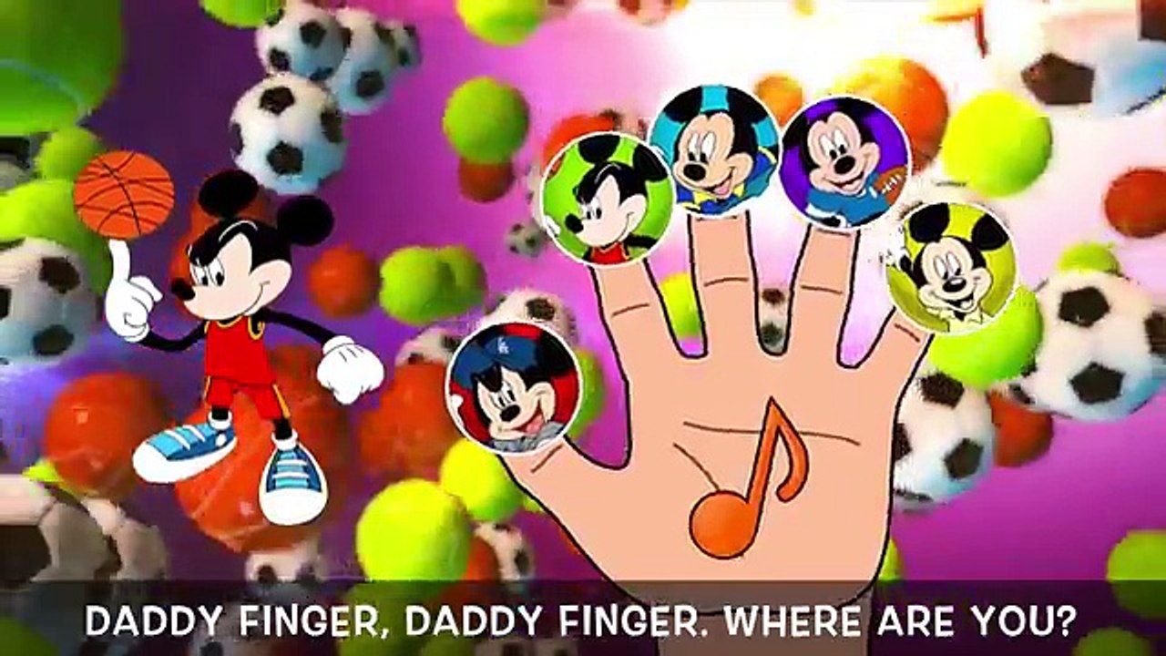 Mickey Mouse Sports Champion Daddy Finger Family Song! Paw Patrol Iron ...