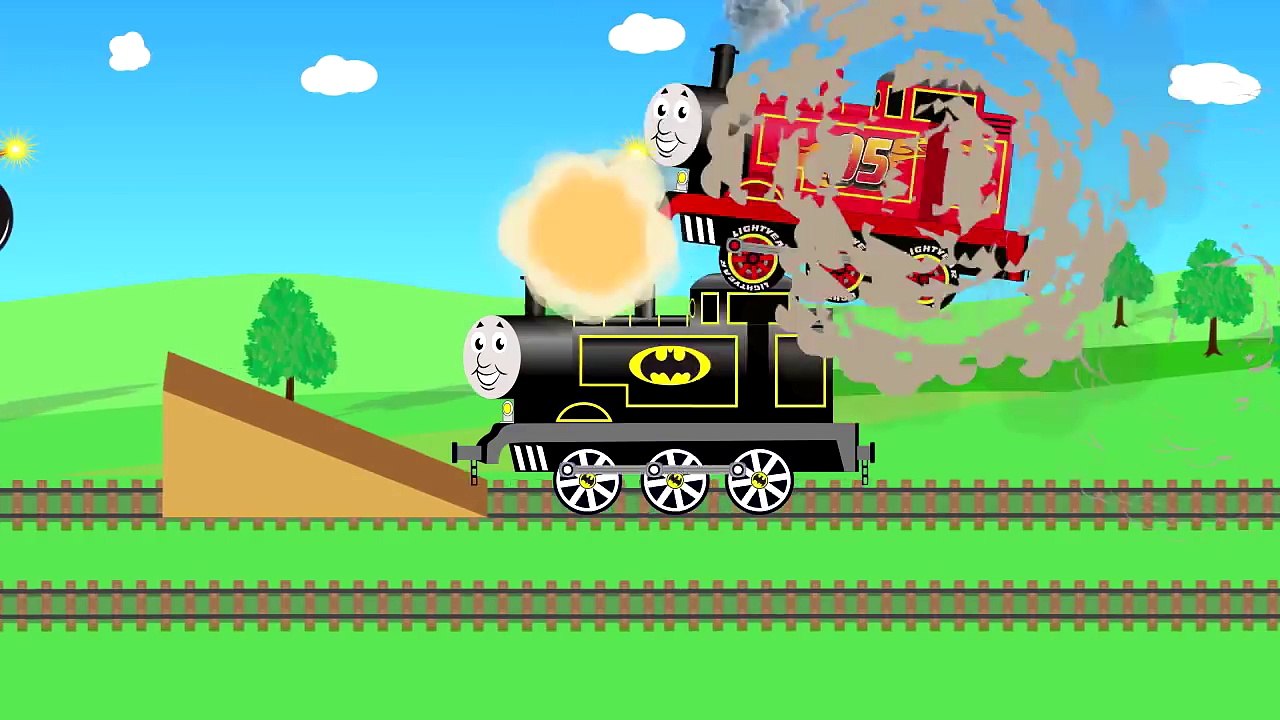 Batman Train Vs Lightning Mcqueen Train - Superheroes Video For Kids ...