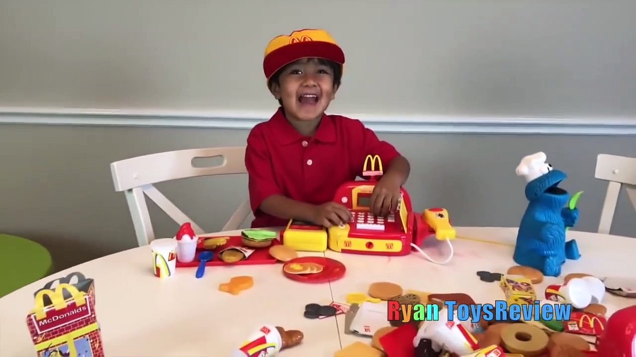 McDonald's Happy Meal Toy Pretend Play Food! Cash Register Hamburger ...