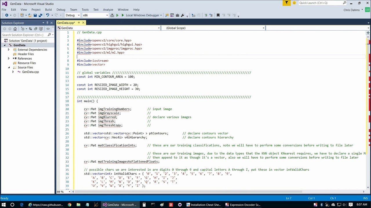 OpenCV 3 KNN Character Recognition C++ - video Dailymotion