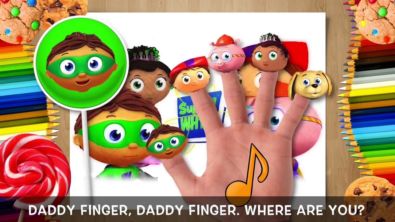 Lollipop Super Why Drawing Finger Family Song видео Dailymotion