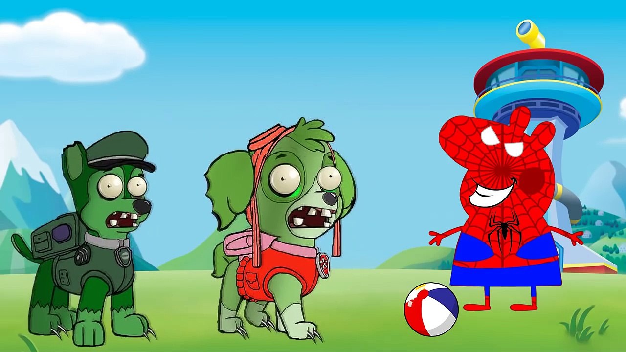 Peppa Pig Mutant Ninja Turtles Bites Paw Patrol Zombie Family Cartoon ...