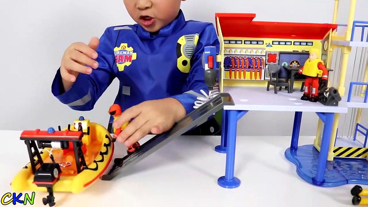 HD Fireman Sam Ocean Rescue Centre Toys Unboxing And Playing Fun With ...