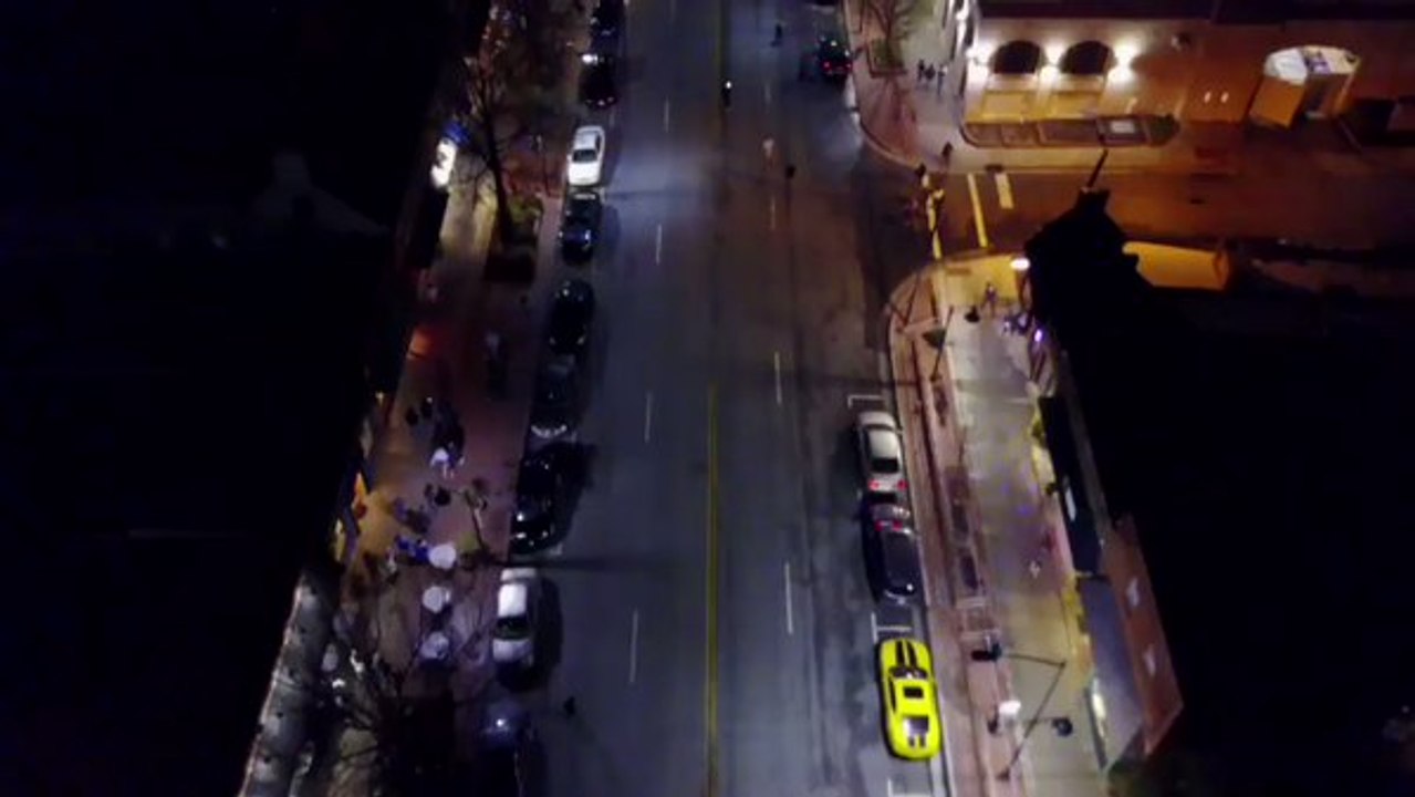 Drone Captures Aerial View of UNC Fans Rushing Franklin Street - video ...
