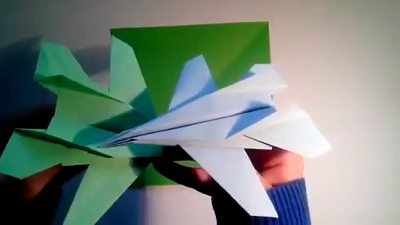 How To Make An Origami F14 Tomcat Fighter Jet Paper Airplane - Easy ...