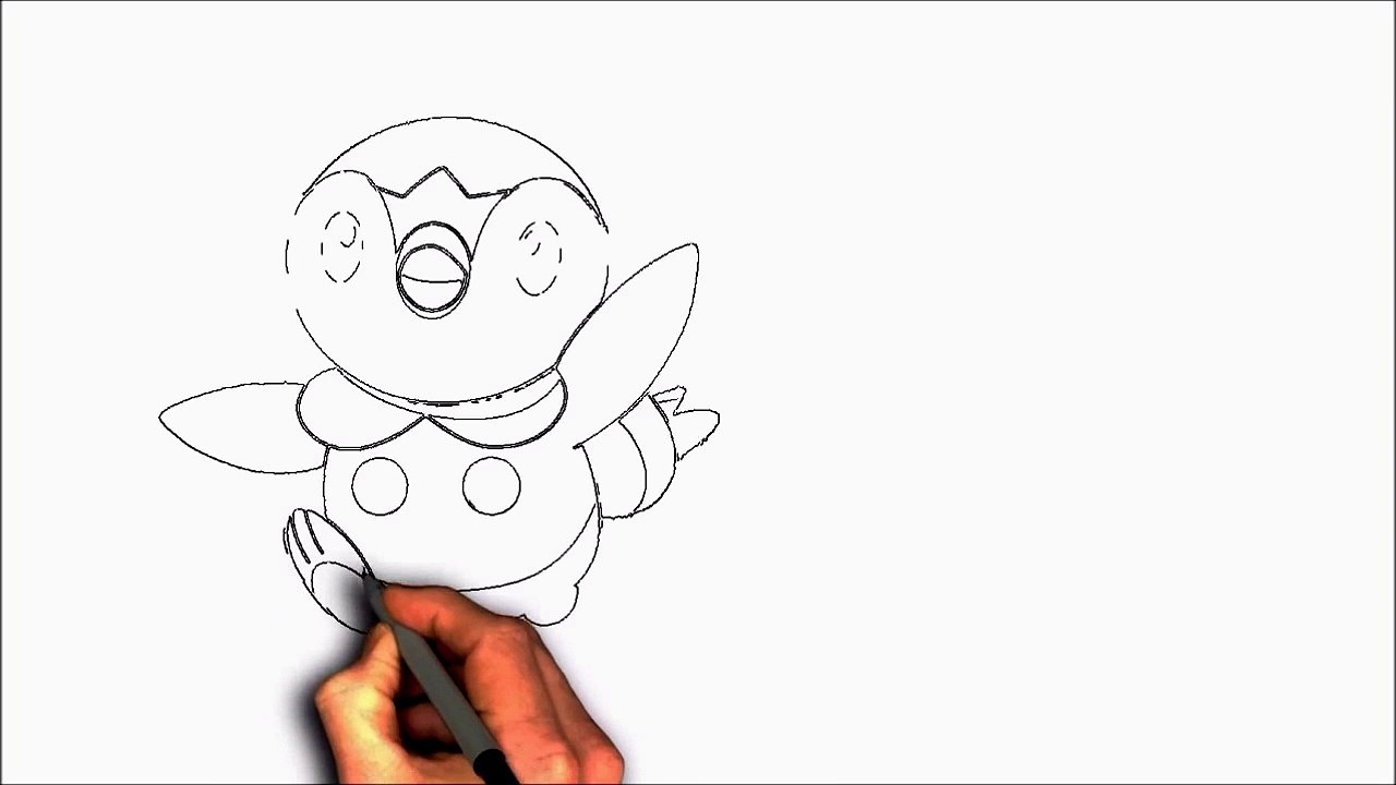how to draw Pokemon Piplup for kids fun art-b0TE-N_Edug - video Dailymotion