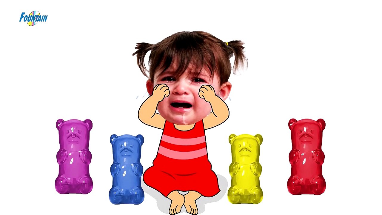 Bad Baby crying and learn colors-Colorful Gummy Bear)465789 - video ...