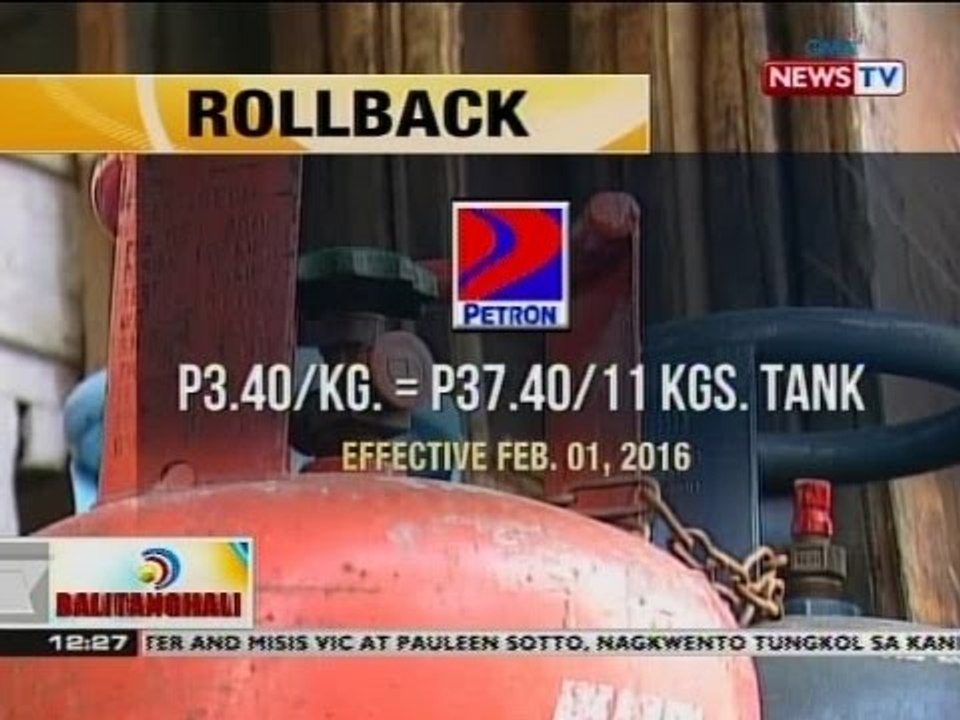 BT: LPG price rollback, ipatutupad - video Dailymotion