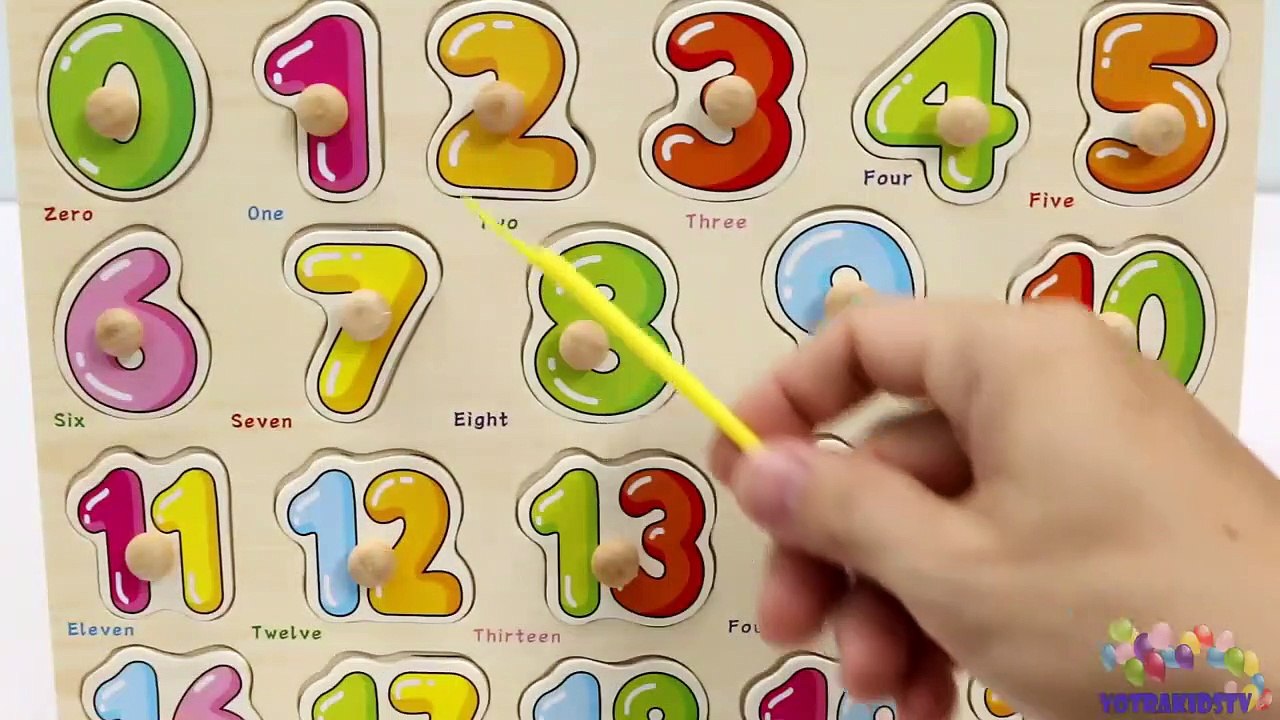 Learning Numbers 1-20 for Toddlers with Toy Wooden Puzzle - Learn ...