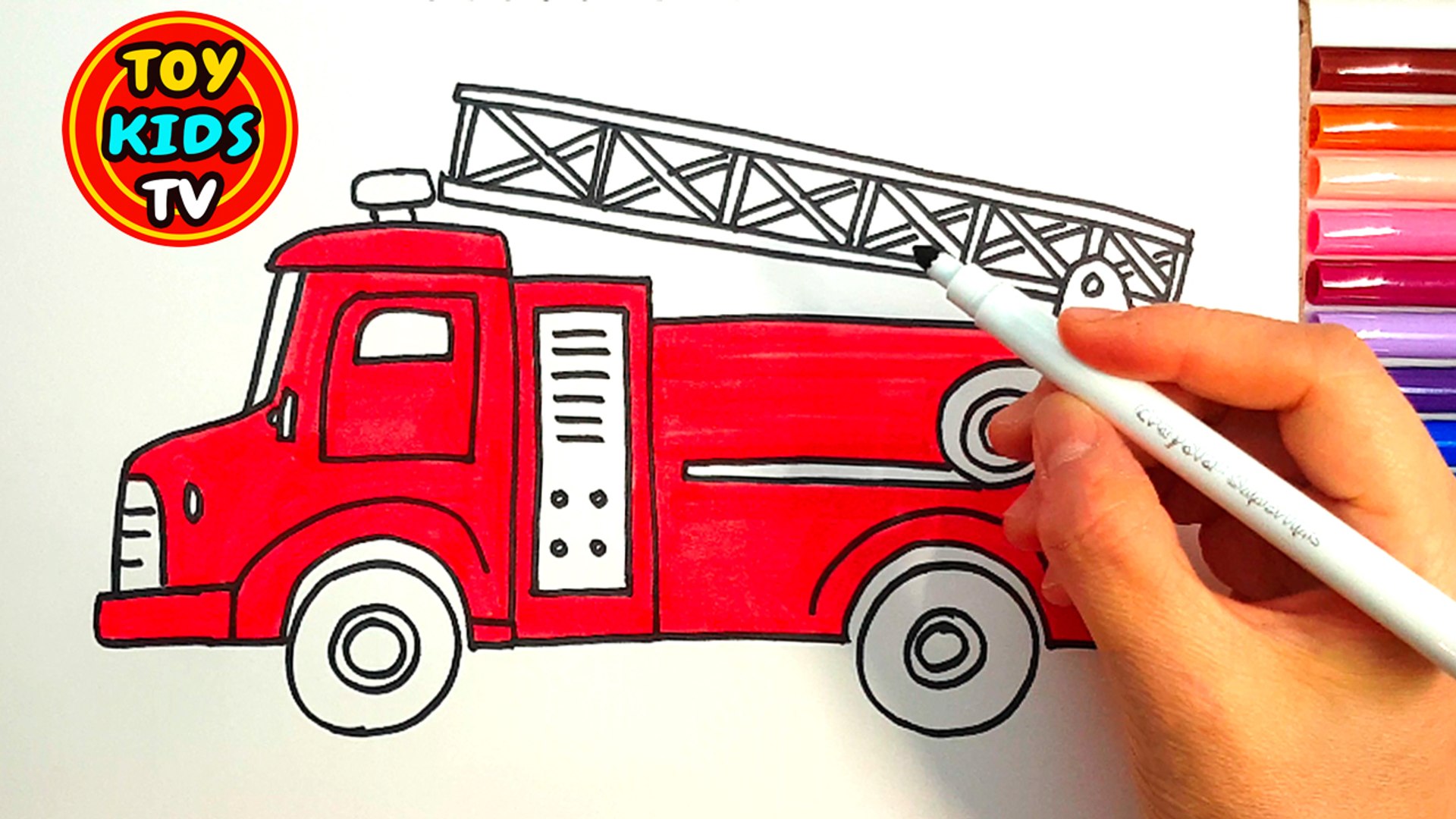 Firetruck Drawing For Kids