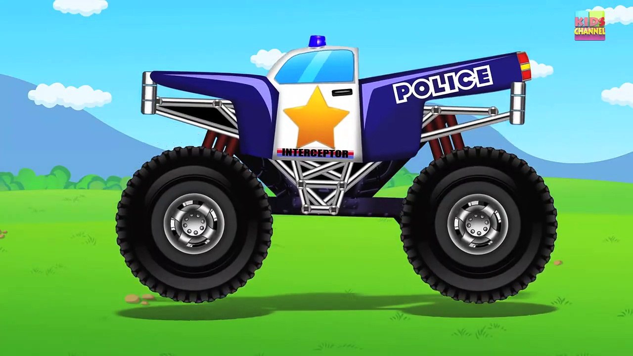 Monster Trucks _ Police Monster Truck _ Police car chase-swTDWqpgtFs ...