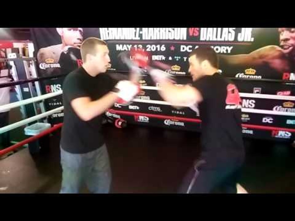 SAM CROSSED BLAST MITTS AS HE PREPARES FOR CLASH EsNews Boxing - video ...