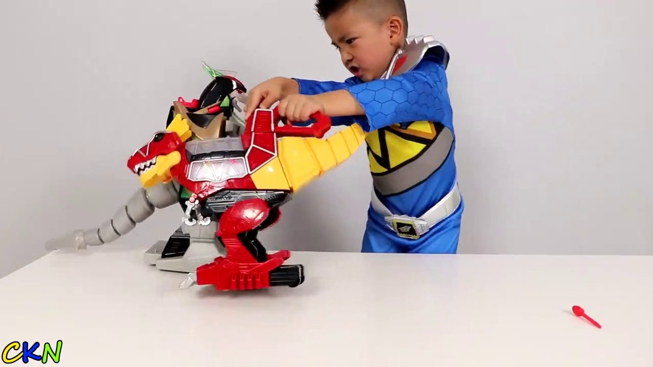 Power Rangers Dino Super Charge Rumble N Roar T-Rex Zord Toys Unboxing ...