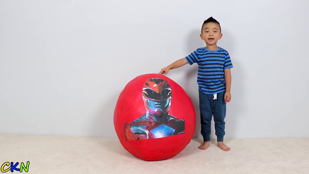 New Power Rangers Movie 2017 Toys Unboxing Giant Surprise Egg Opening ...