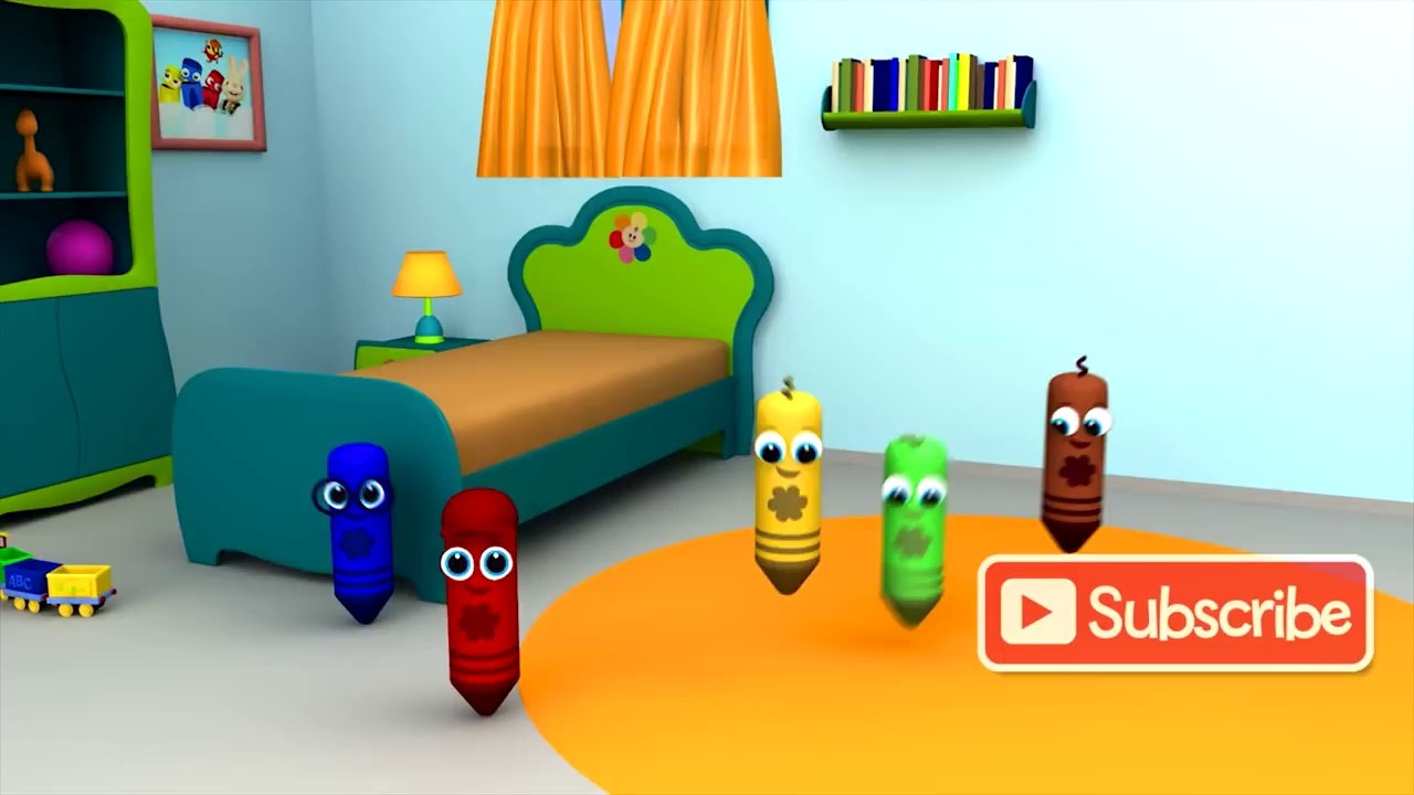 Five Little Crayons _ 3D Rhymes for Kids _ Color Crew Babies Fiv ...
