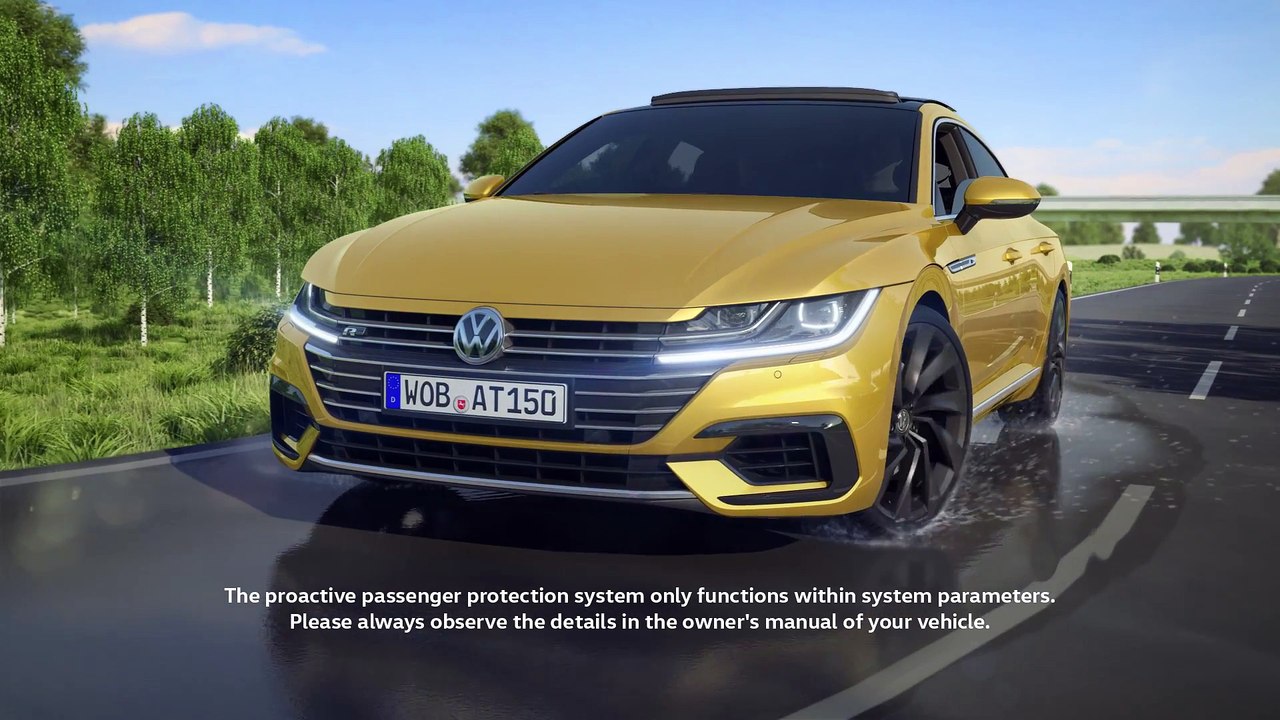 The assistance systems of the Volkswagen Arteon - Proactive occupant ...