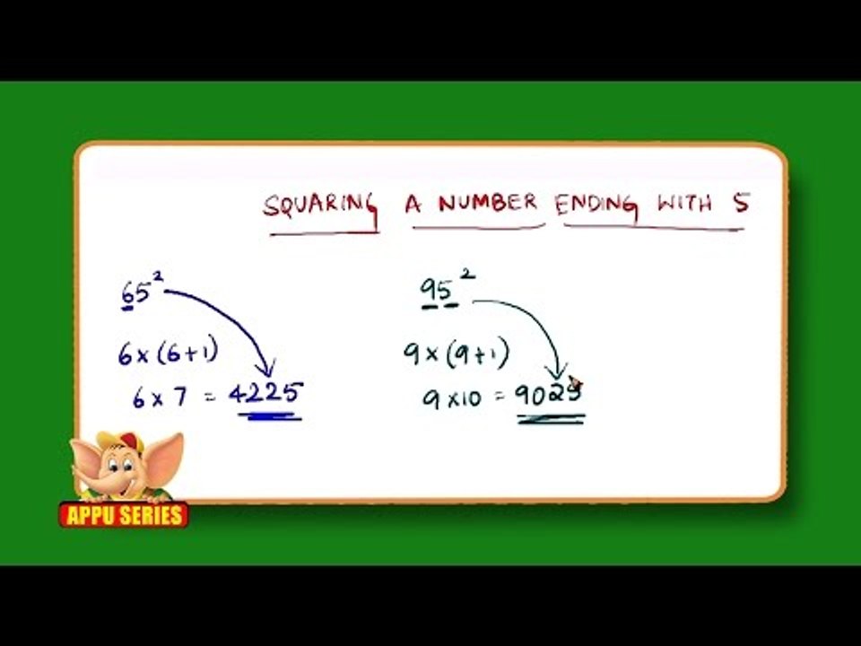 Easy way to square numbers ending with 5 - Math Trick - video Dailymotion