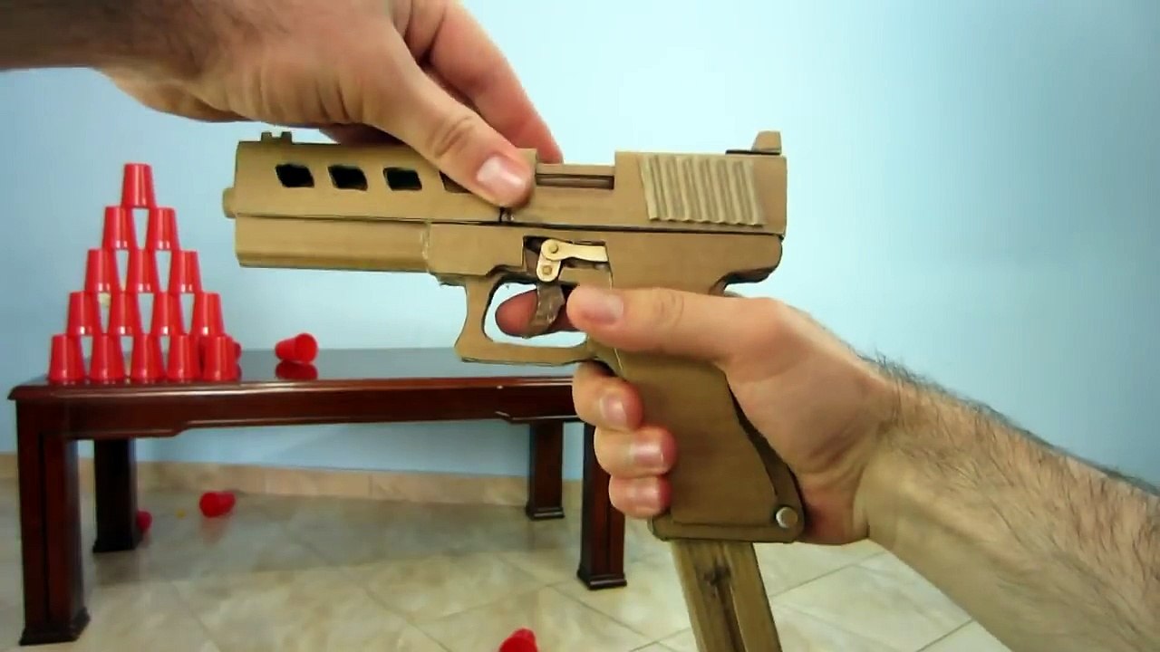 How To Make Glock 19 That Shoots Bullets (Cardboard Gun with Magazine ...