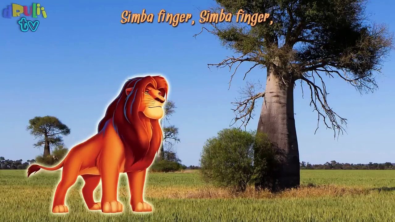 Lions Finger Family Song | Simba, Alex | Real and Cartoon LIONS ...