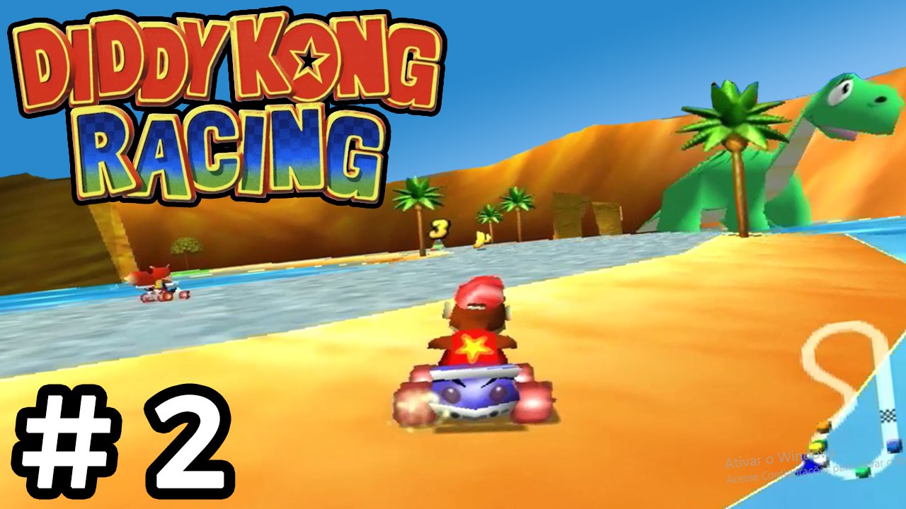 Diddy Kong Racing - #2 [Ancient Lake] Primeira vitória e chave - Vídeo ...