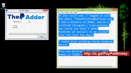 Private PayPal Money Adder v3 This is secret tool so, do not overdo it ...