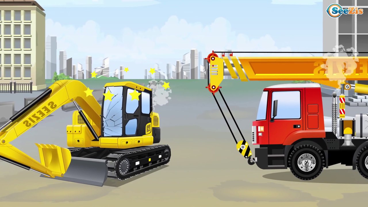 Diggers Cartoon about The Excavator & The Bulldozer Construction ...