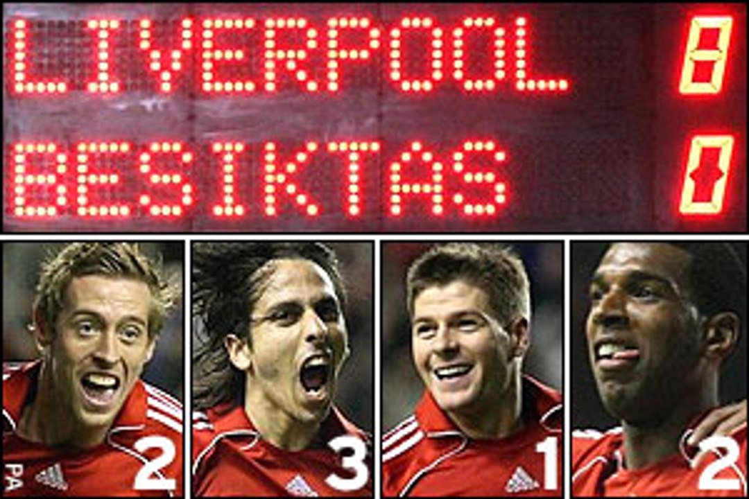 Great Wins 2007 Liverpool FC 8-0 Besiktas - video Dailymotion