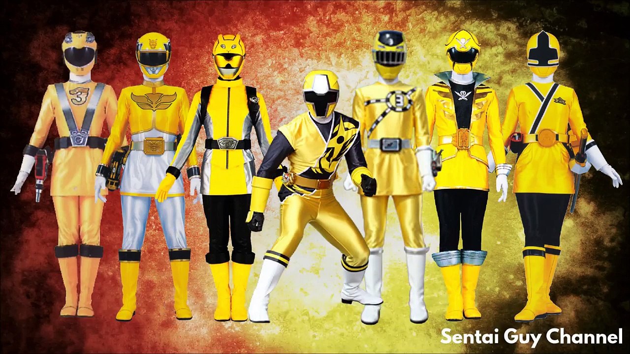 All Yellow Rangers of Super Sentai ( 1975 - 2017 ) - video Dailymotion