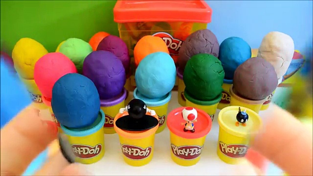 MARIO BROS Play Doh Surprise Eggs Playdough Videos for Children SUPER ...