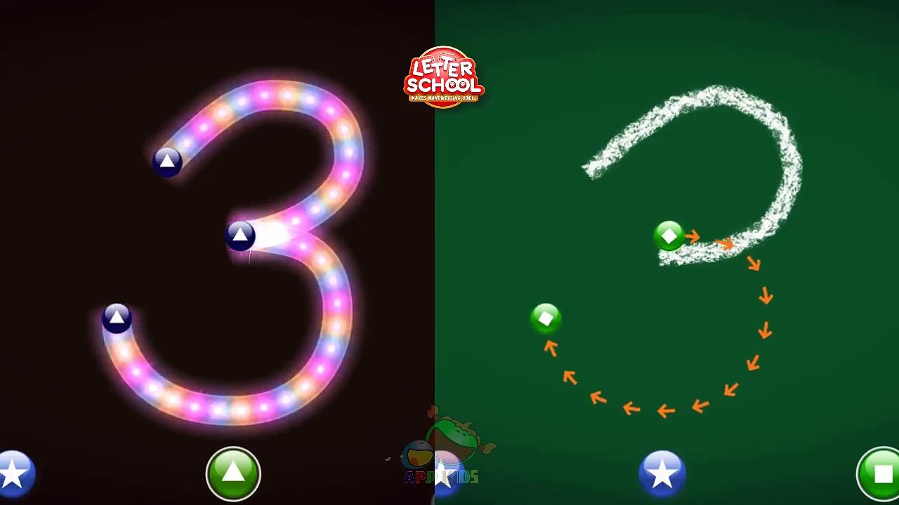 Letter School Cursive | Number 1-10 | DN Style | Education app ...