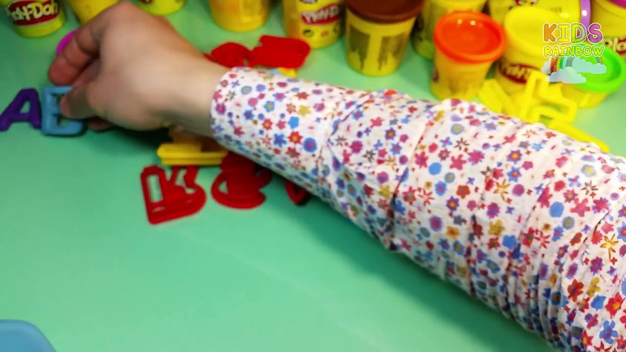 ABCDE Play Doh ABC Clay Games for Kids Alphabet Game Dough A B C D E ...