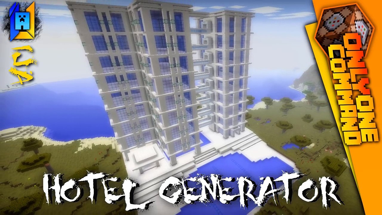 Generate a Hotel with only one command block! | Minecraft Instant Hotel ...