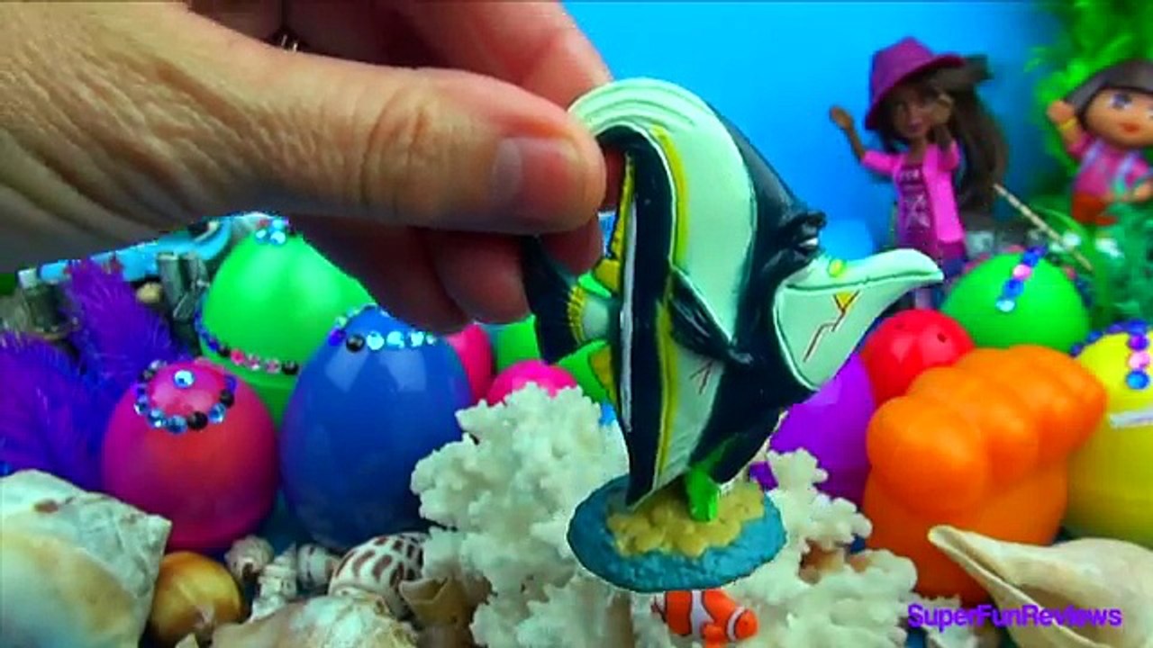 Nemo Surprise Eggs - Finding Nemo Dory Gill Marlin Bubbles Bruce Pearl ...