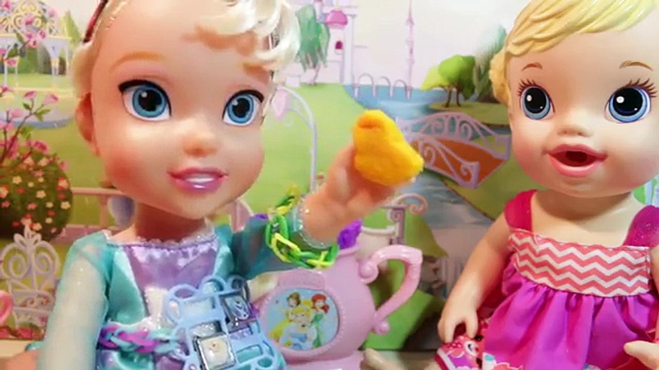 ELSA & Baby Alive PLAY-DOH Disney Princess TEA PARTY Playset Messy ...