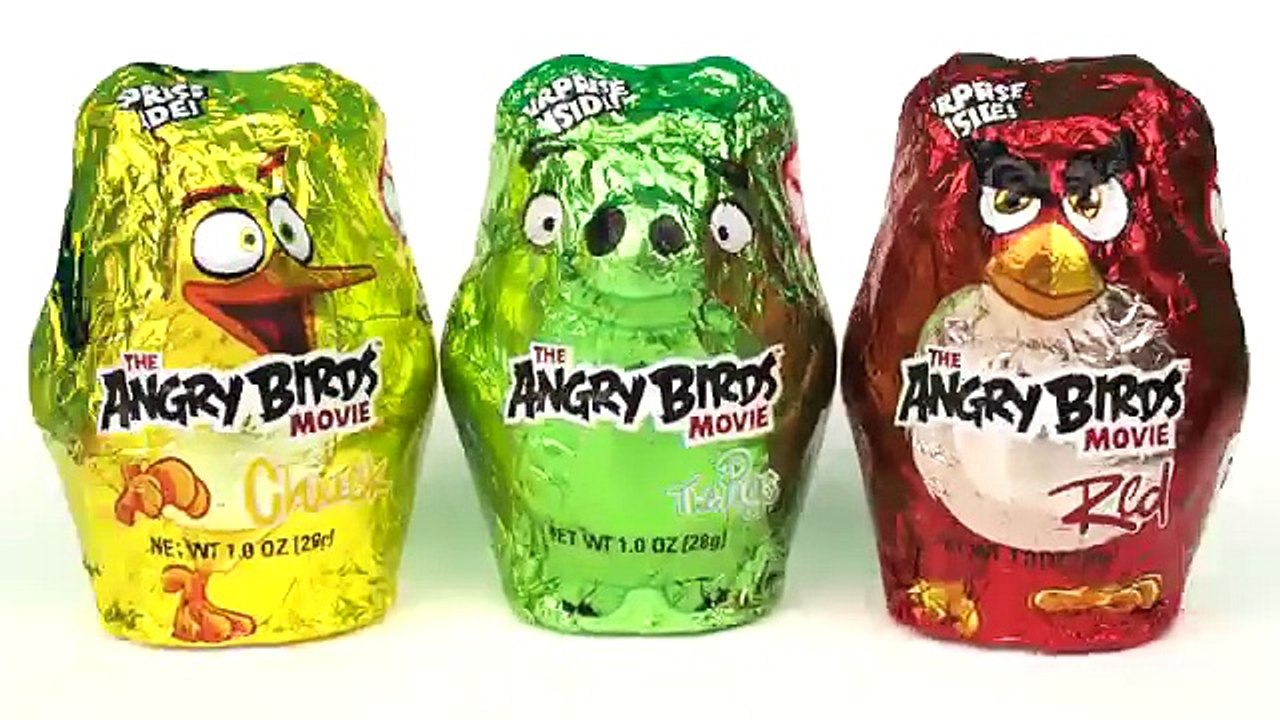 12 Angry Birds MOVIE Chocolate Surprise Eggs with Angry Birds Mystery ...
