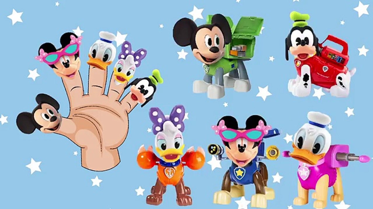 Mickey Mouse Clubhouse Transformation Finger Family | Paw Patrol, PJ ...