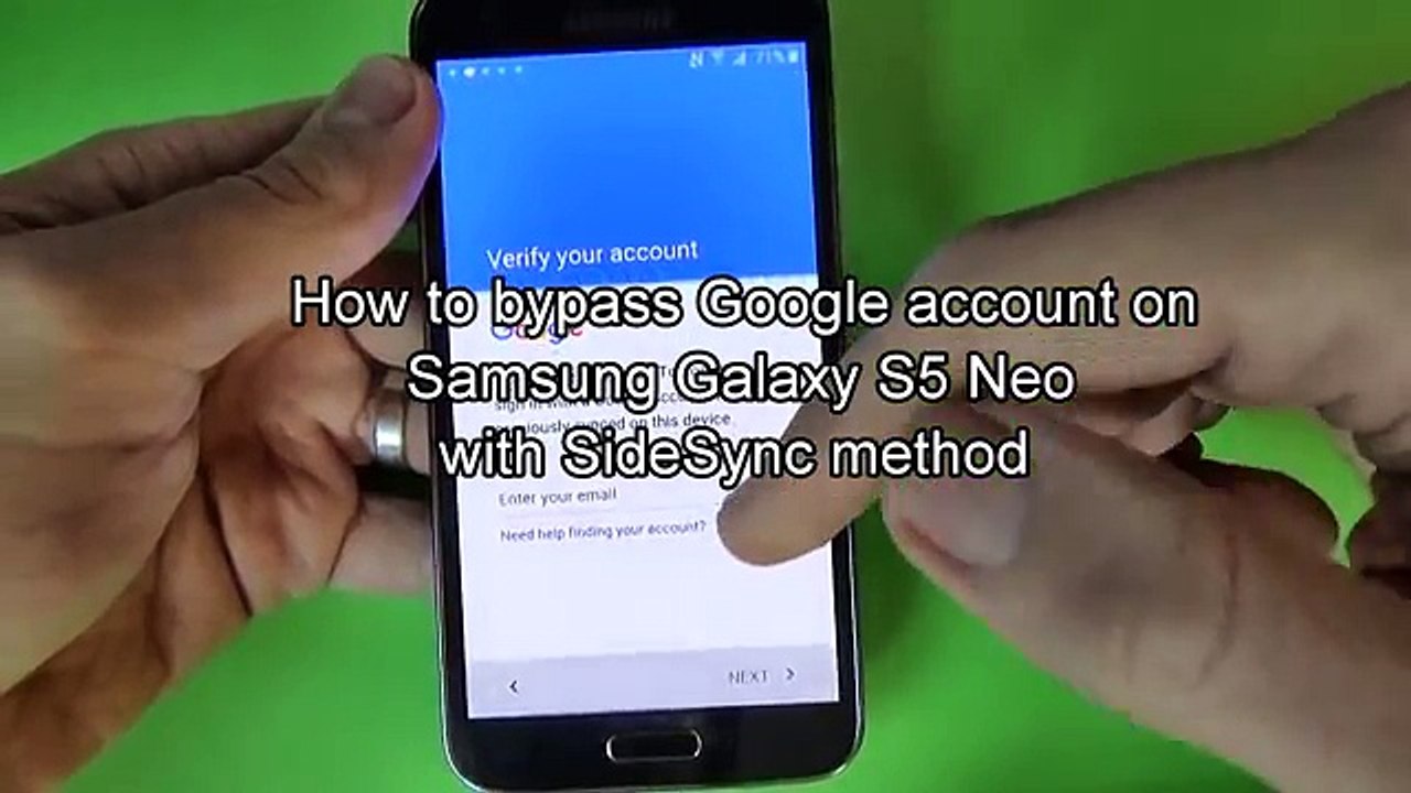 How to bypass Google account on Samsung Galaxy S5 Neo with SideSync ...