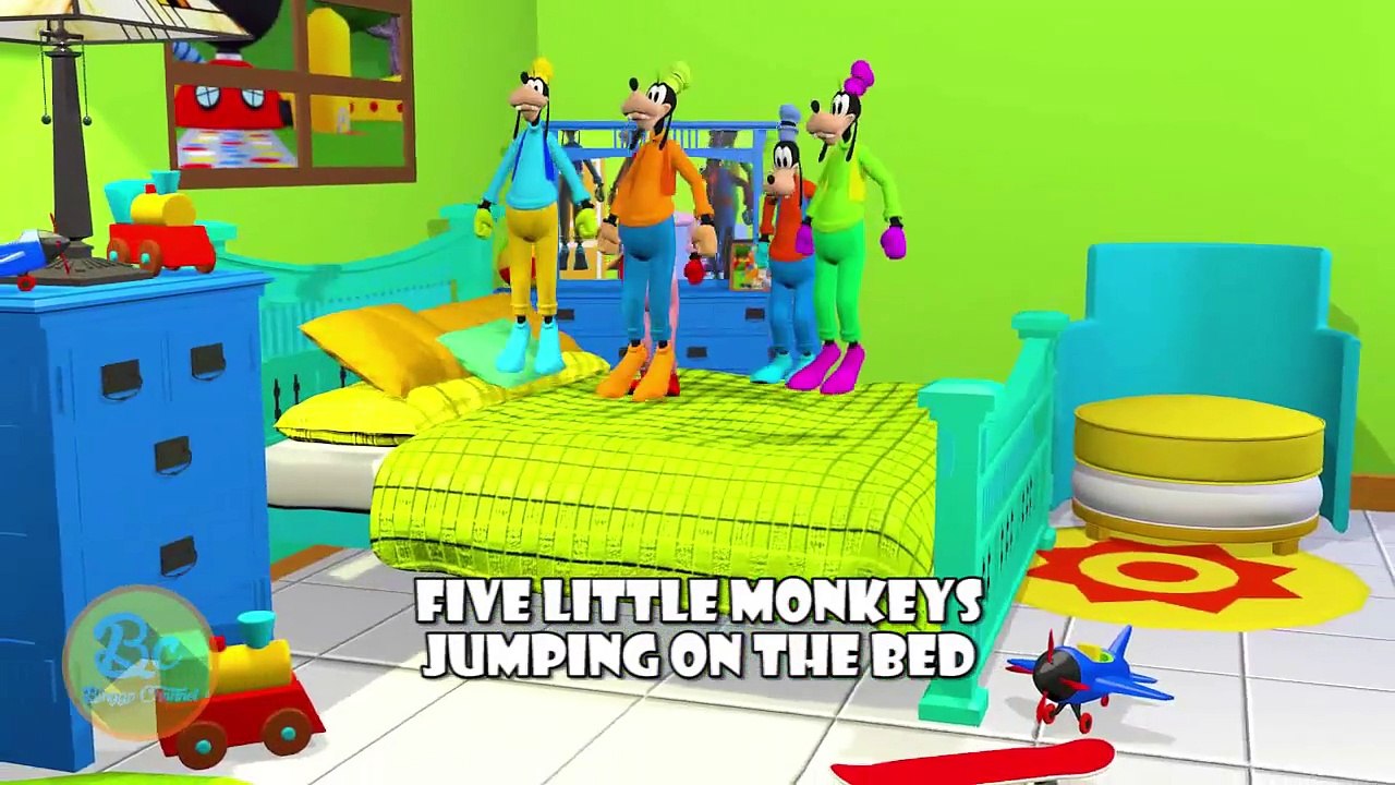 Goofy Jumping On The Bed | Nursery Rhymes | 3D Animation In HD From ...