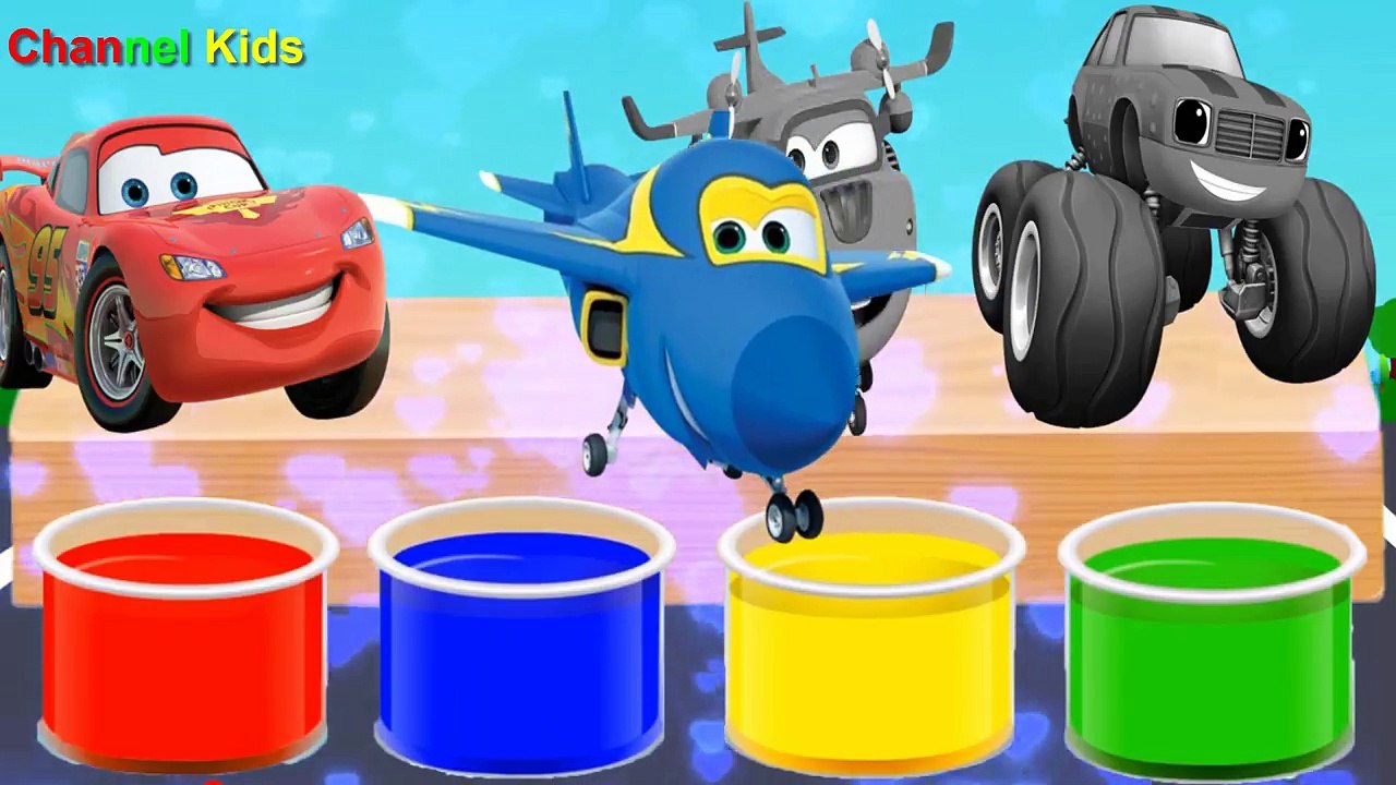 Colors Shower - Blaze, Super Wings Aviate, Superhero Lightning McQueen ...